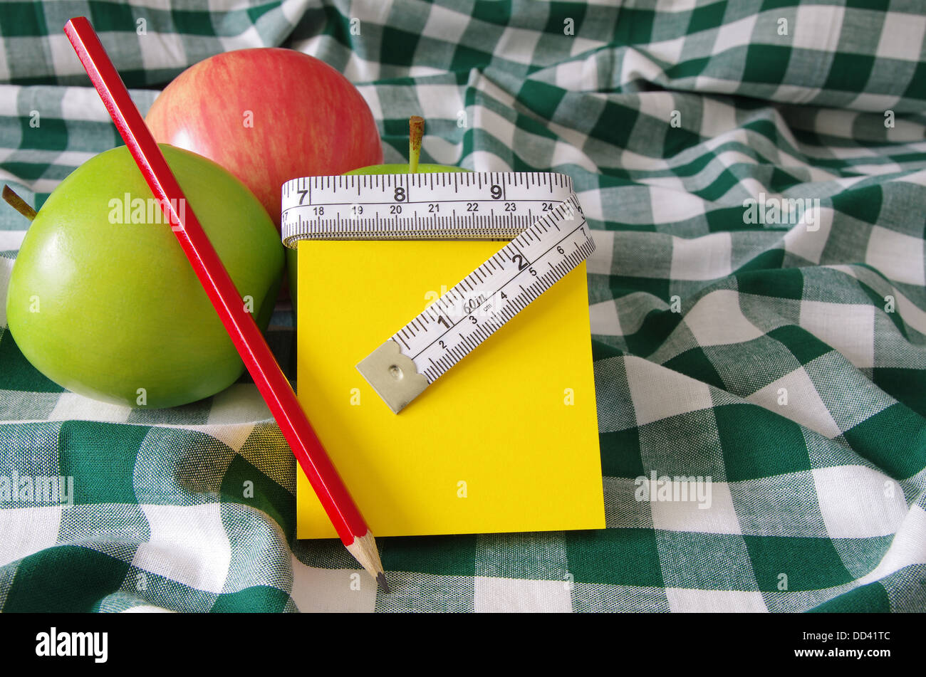 Measuring tape paper notebook hi-res stock photography and images - Alamy