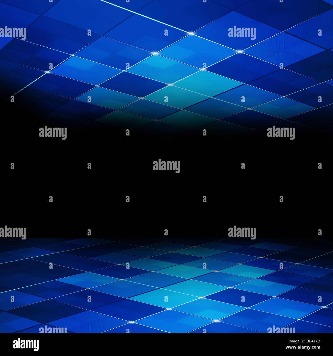 Abstract Glowing Blue Room Concept Tech Background Stock Photo - Alamy