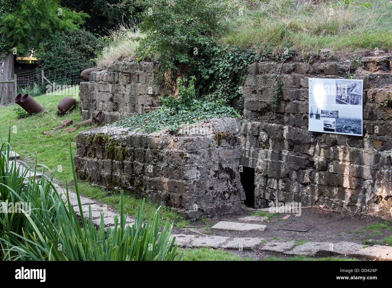 First World War One German bunker and WWI Livens projectors at the ...