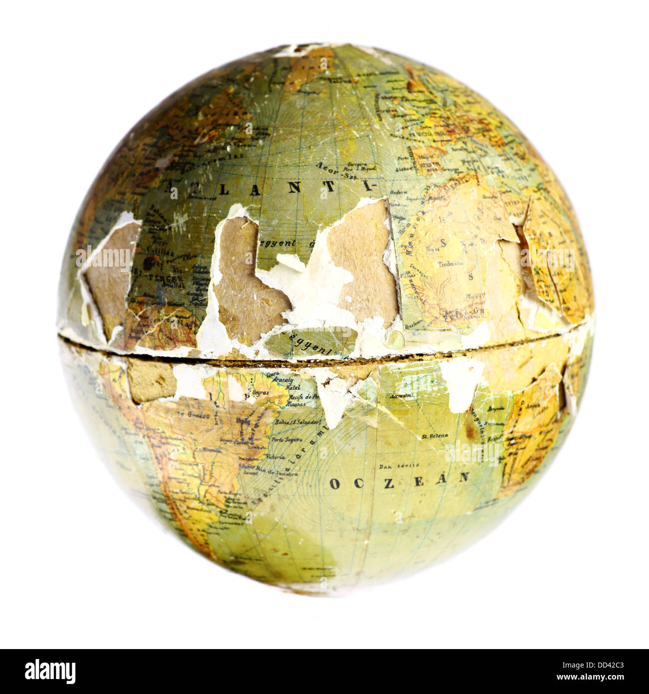 Broken Map Of World Globe High Resolution Stock Photography and Images ...