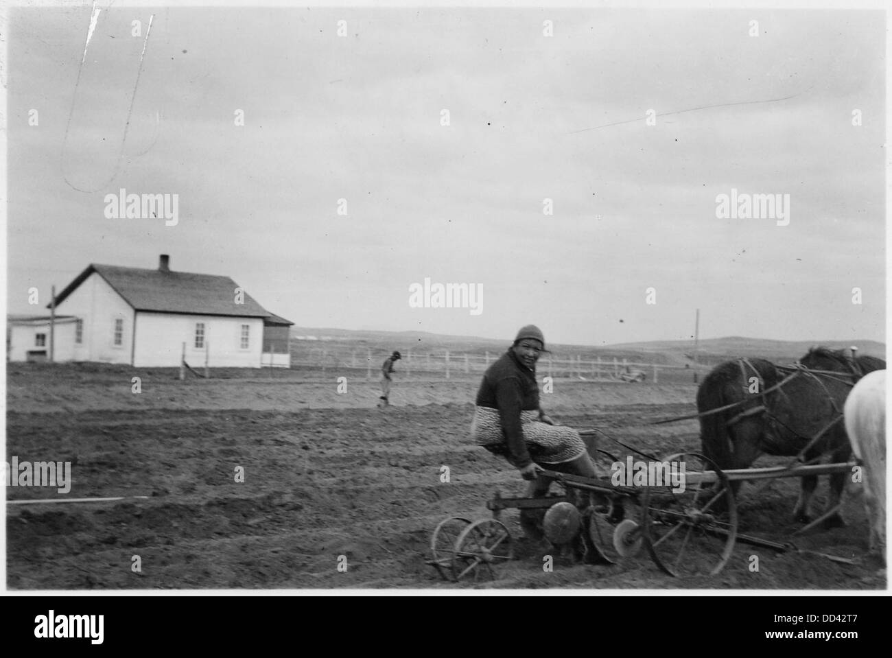 Photograph on planter Black and White Stock Photos & Images - Alamy