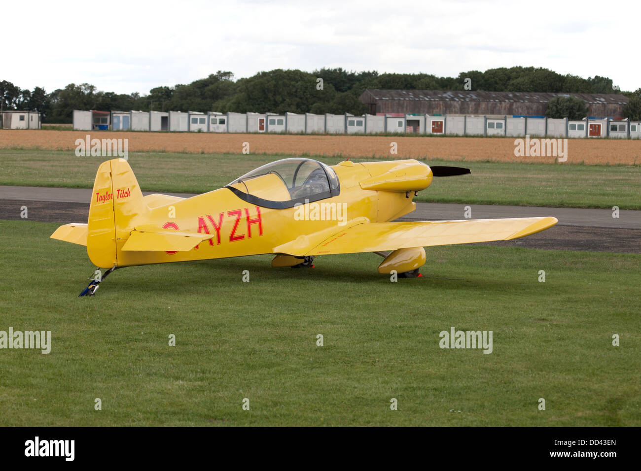 Taylor Titch G-AYZH parked at Breighton Airfield Stock Photo - Alamy