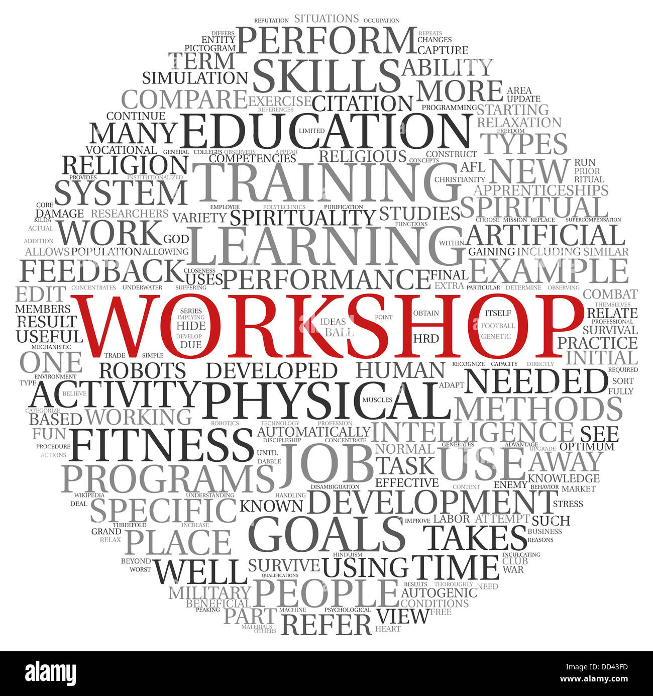 Workshop and learning related words concept in tag cloud Stock Photo ...