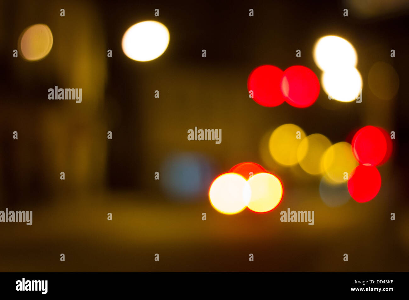 Blurred lights in the night Stock Photo - Alamy