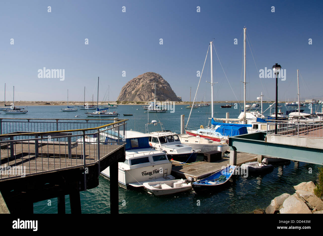 California, Pacific Coast, Morro Bay. Morro Rock, 581-foot volcanic ...