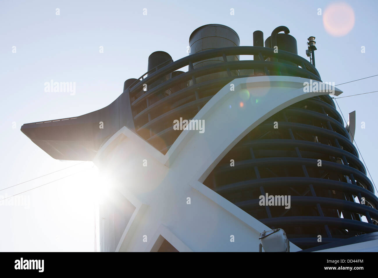 Close up of Celebrity X Cruises celebrity eclipse engine funnel cruise ...