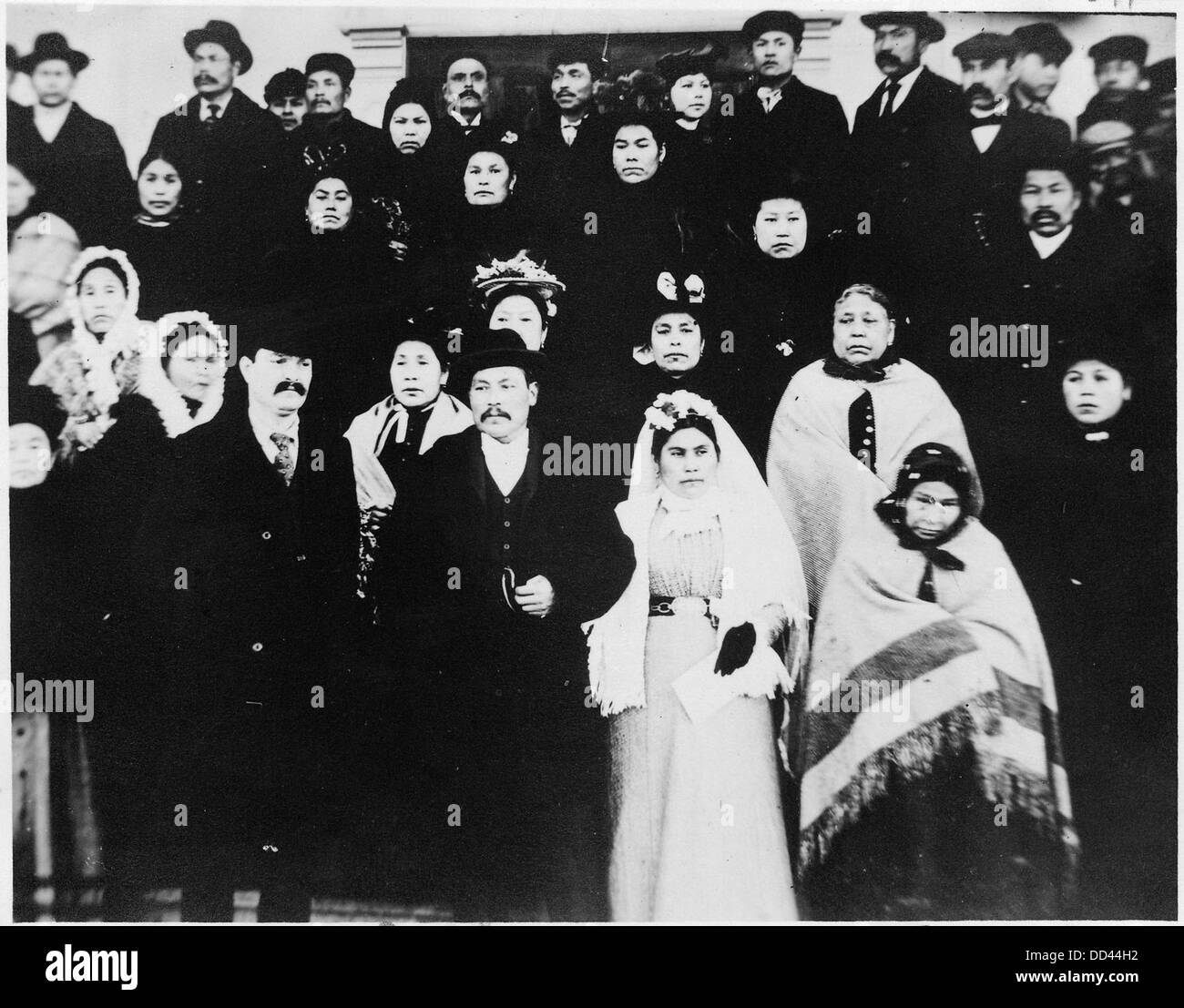 Native american wedding ceremony Black and White Stock Photos & Images ...
