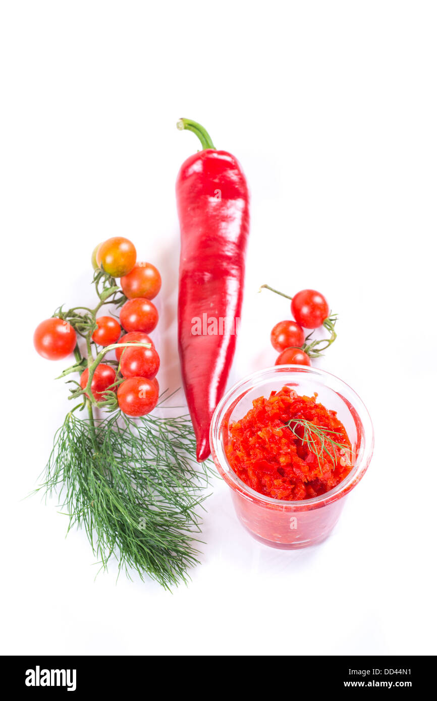 Pickled red chili pepper Cut Out Stock Images & Pictures - Alamy
