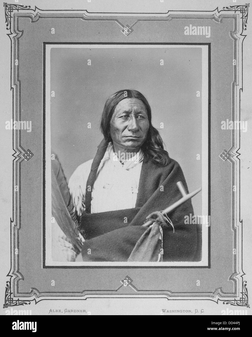 White Eyes-Ish-Tah-Skah, a Brule Sioux individual, depicted in an 1872 ...