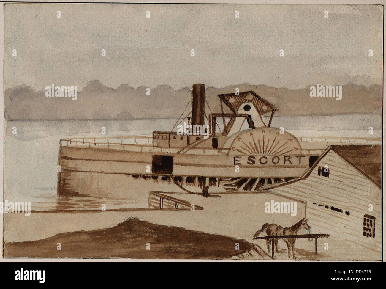 Steamer ESCORT in which Maj. General John G. Foster ran the rebel ...