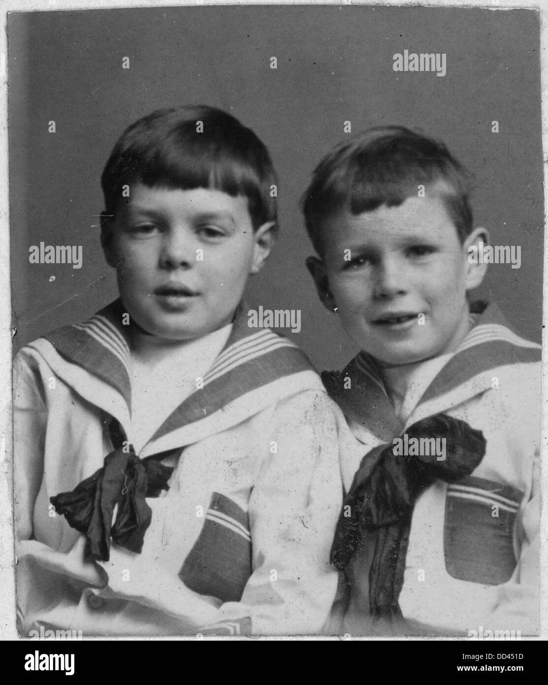 Vintage two boys Black and White Stock Photos & Images - Alamy