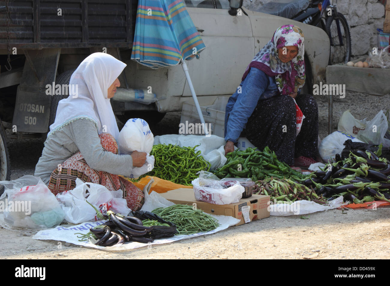 Fresh fruit and vegetable produce for sale at a local market in Calis ...