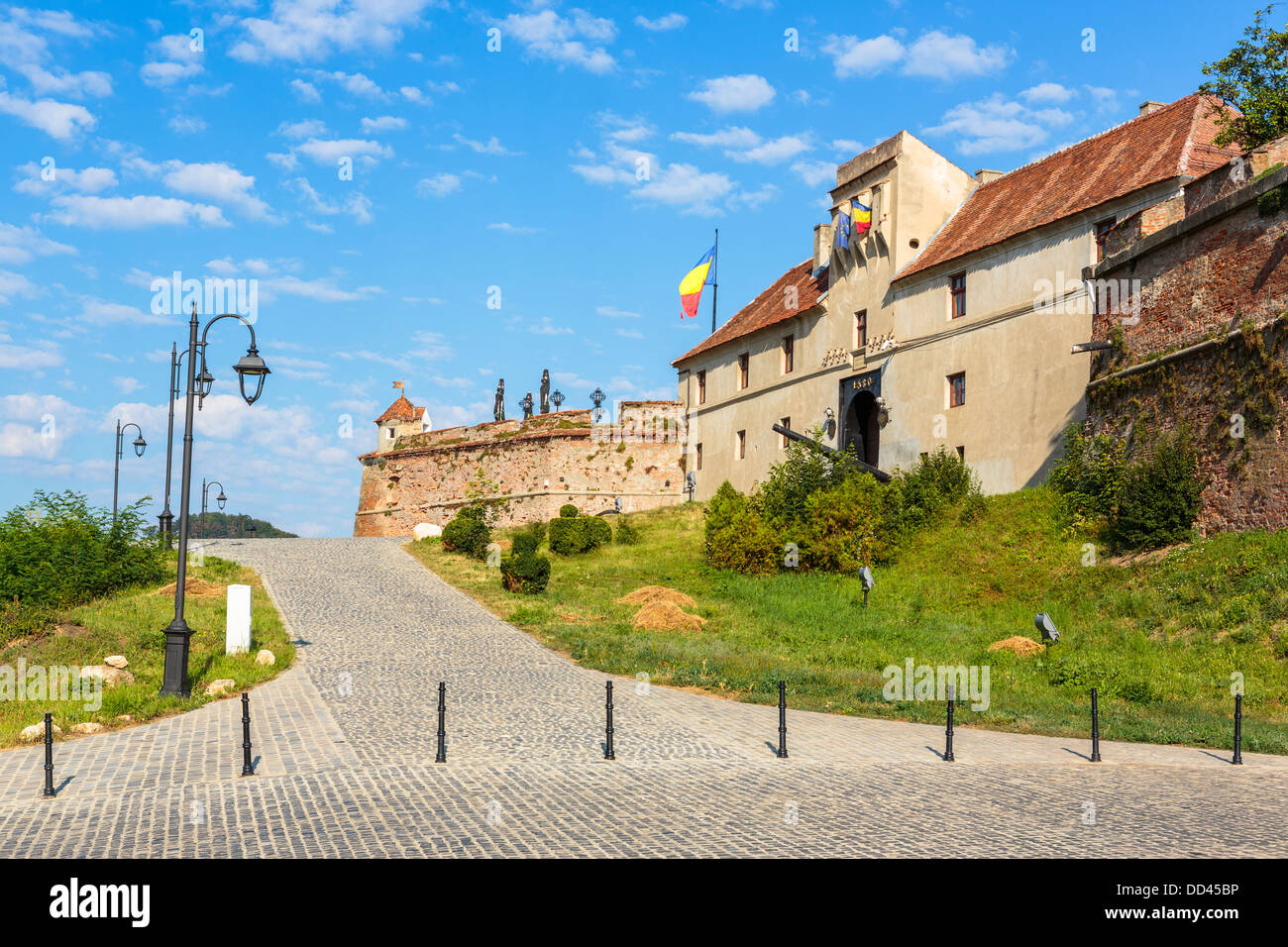Early morning view of Citadel of Brasov, on the top of the Stronghold ...