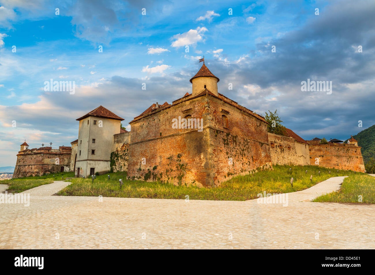 View of Brasov Citadel in the evening, Romania Stock Photo - Alamy