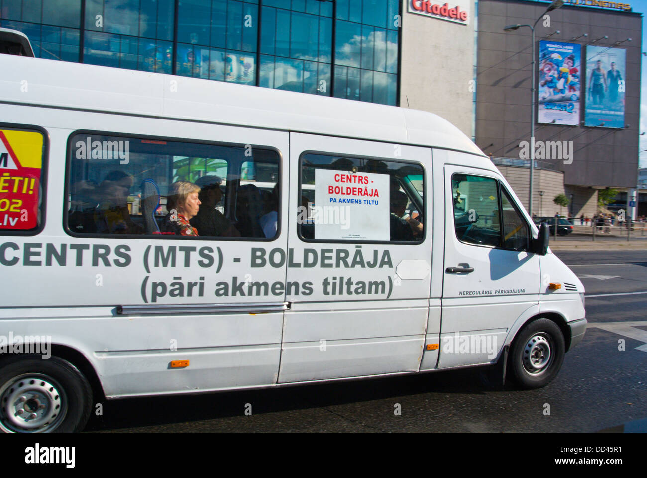 Marshrutka minibus transportation bus Riga Latvia the Baltic States ...