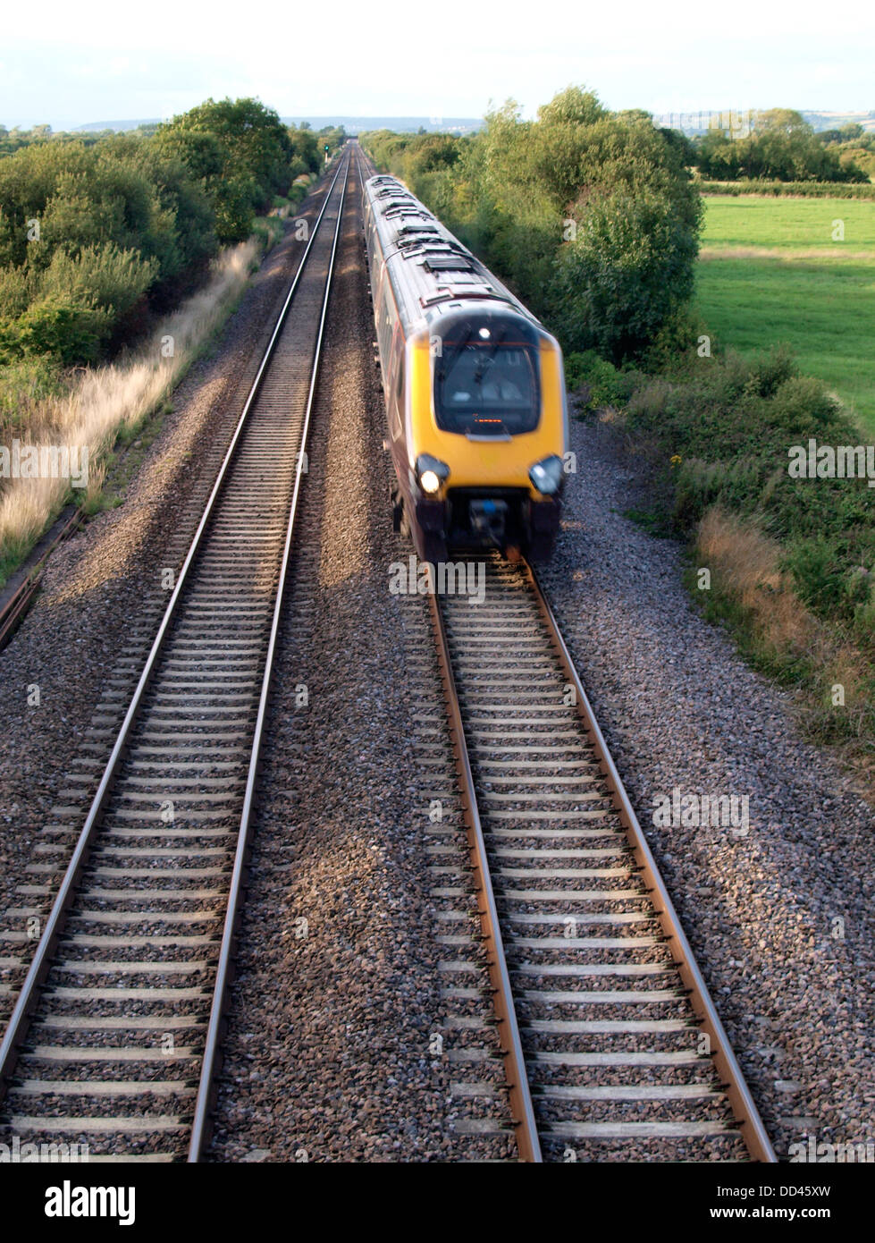 Train on the Bristol to Taunton Line at Highbridge, Somerset, UK 2013 ...