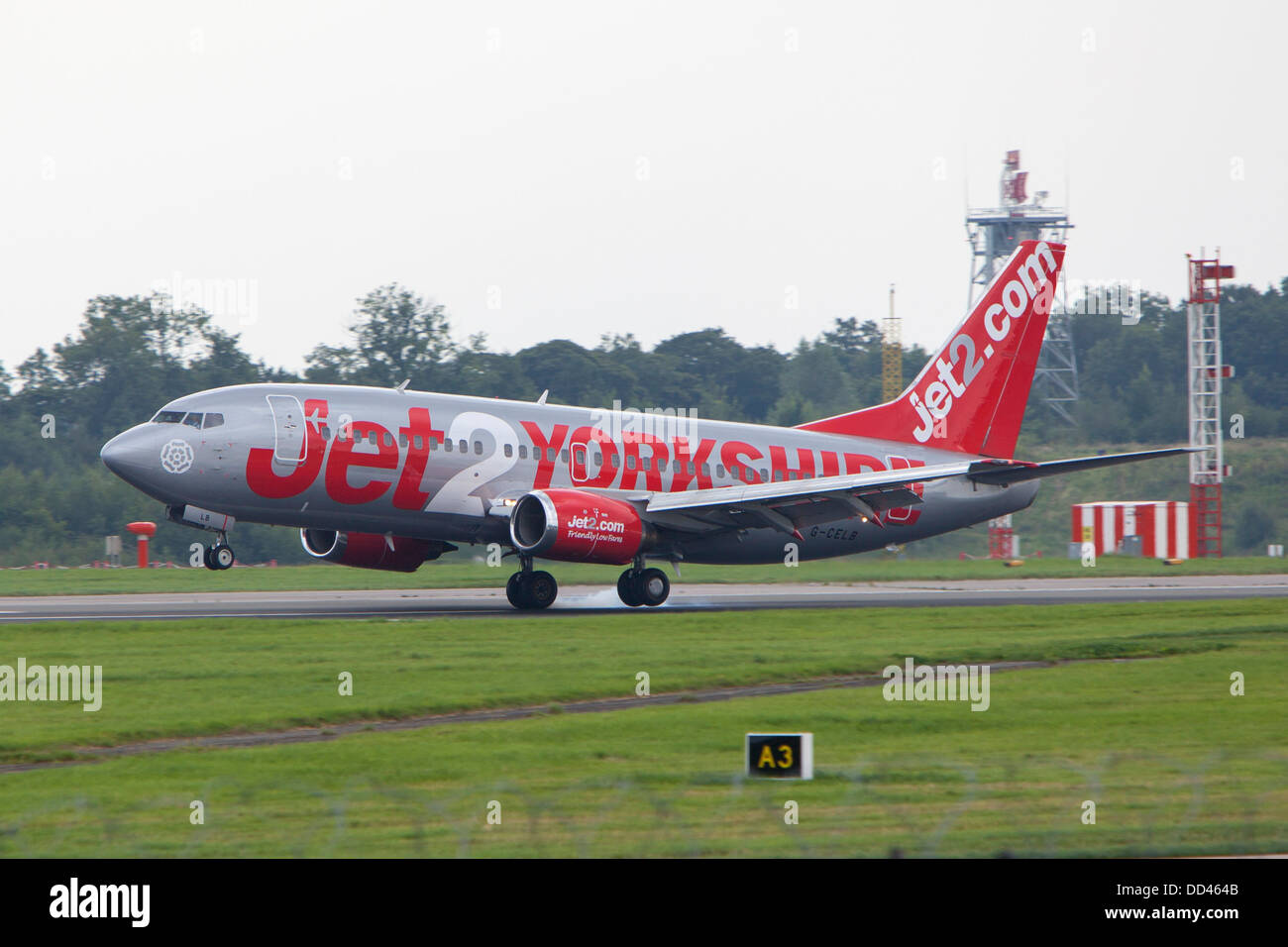 Jet 2 Boeing 737 landing at Manchester airport Stock Photo - Alamy