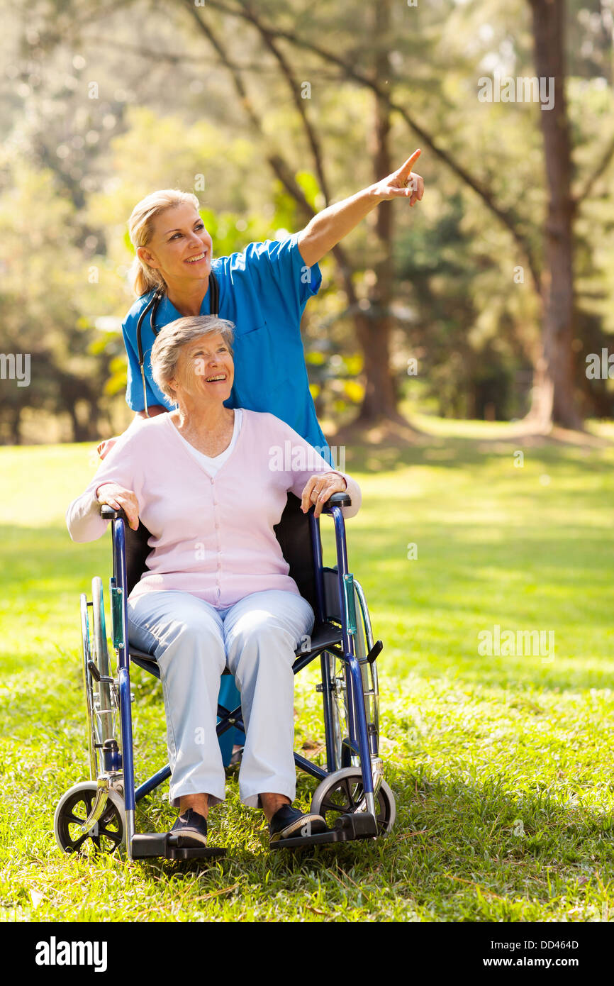 Female taking care disabled hi-res stock photography and images - Alamy