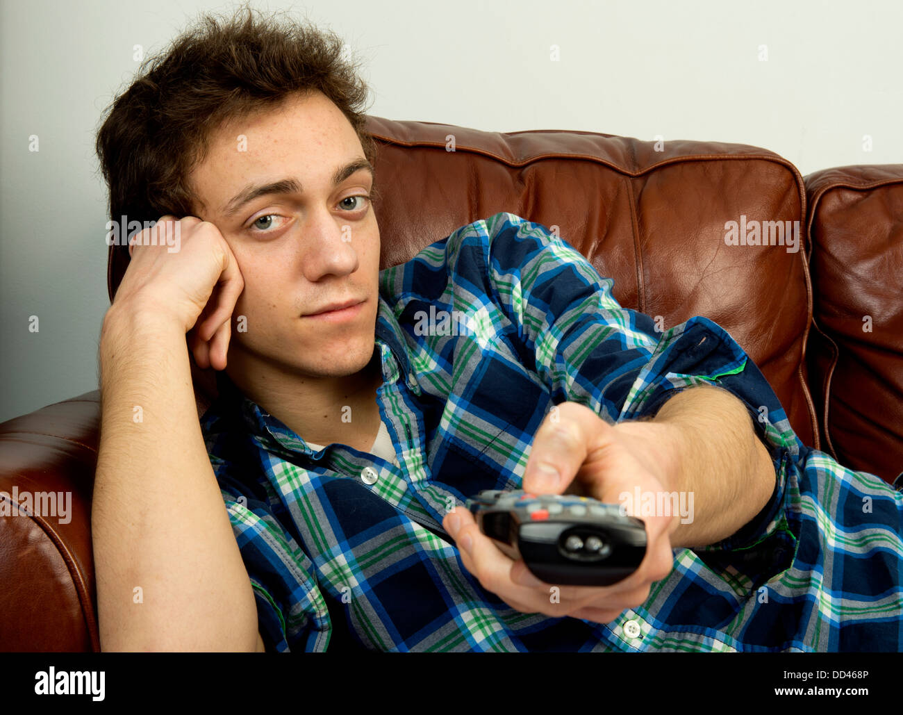 Lazy fat man hi-res stock photography and images - Alamy