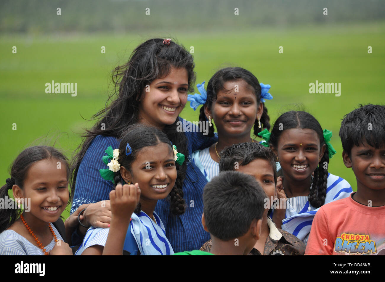 Smilinng Indian children Stock Photo - Alamy