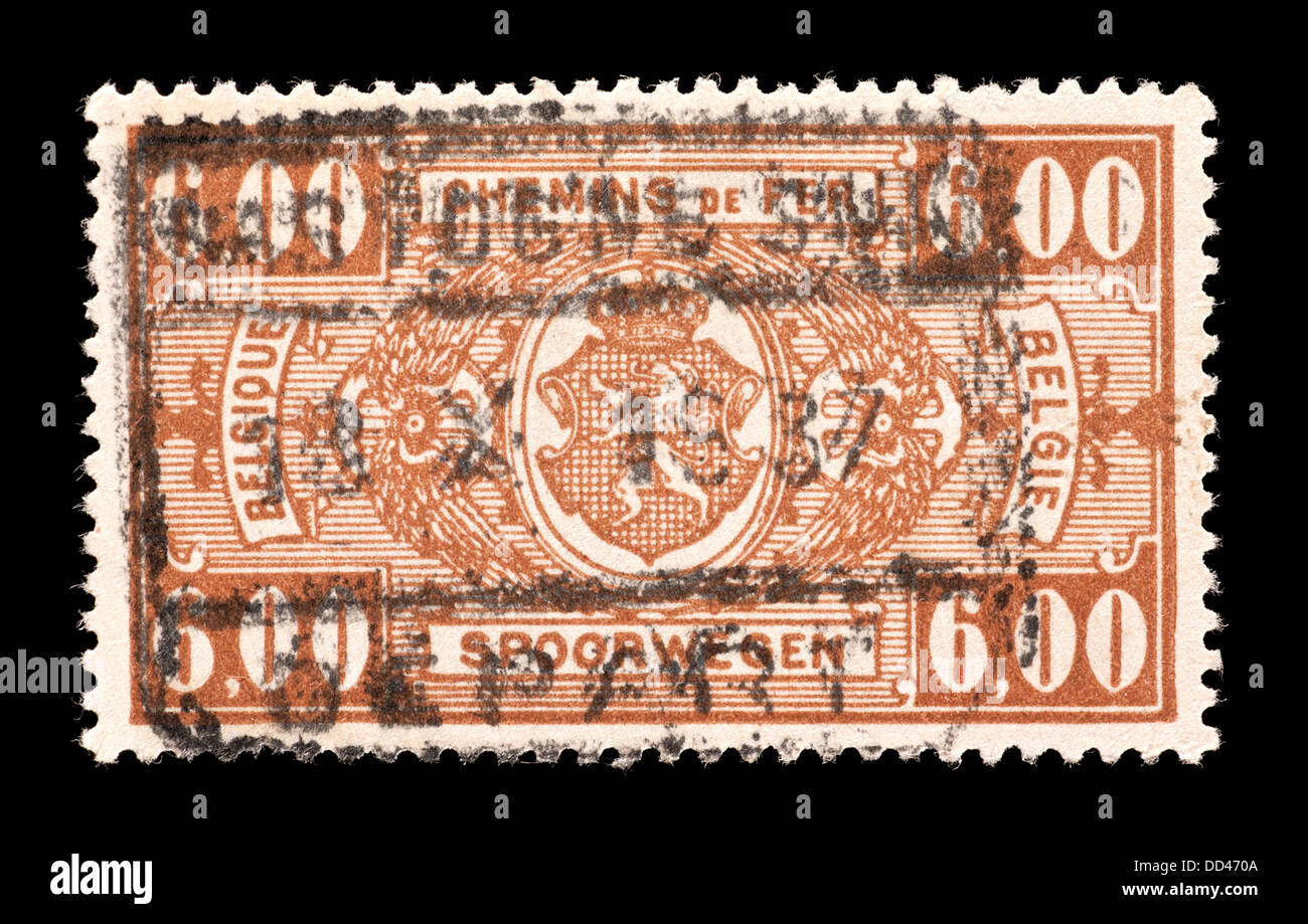 Belgian parcel post stamp Stock Photo - Alamy