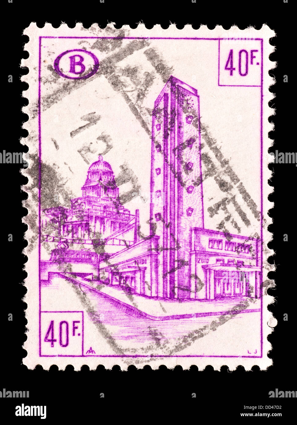 Parcel postage stamp from belgium hi-res stock photography and images ...