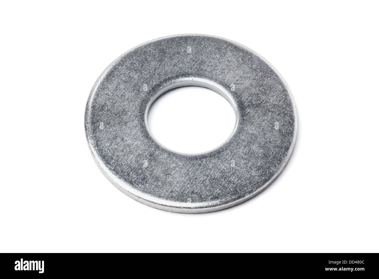 Metal Washer On White Background Stock Photo - Alamy