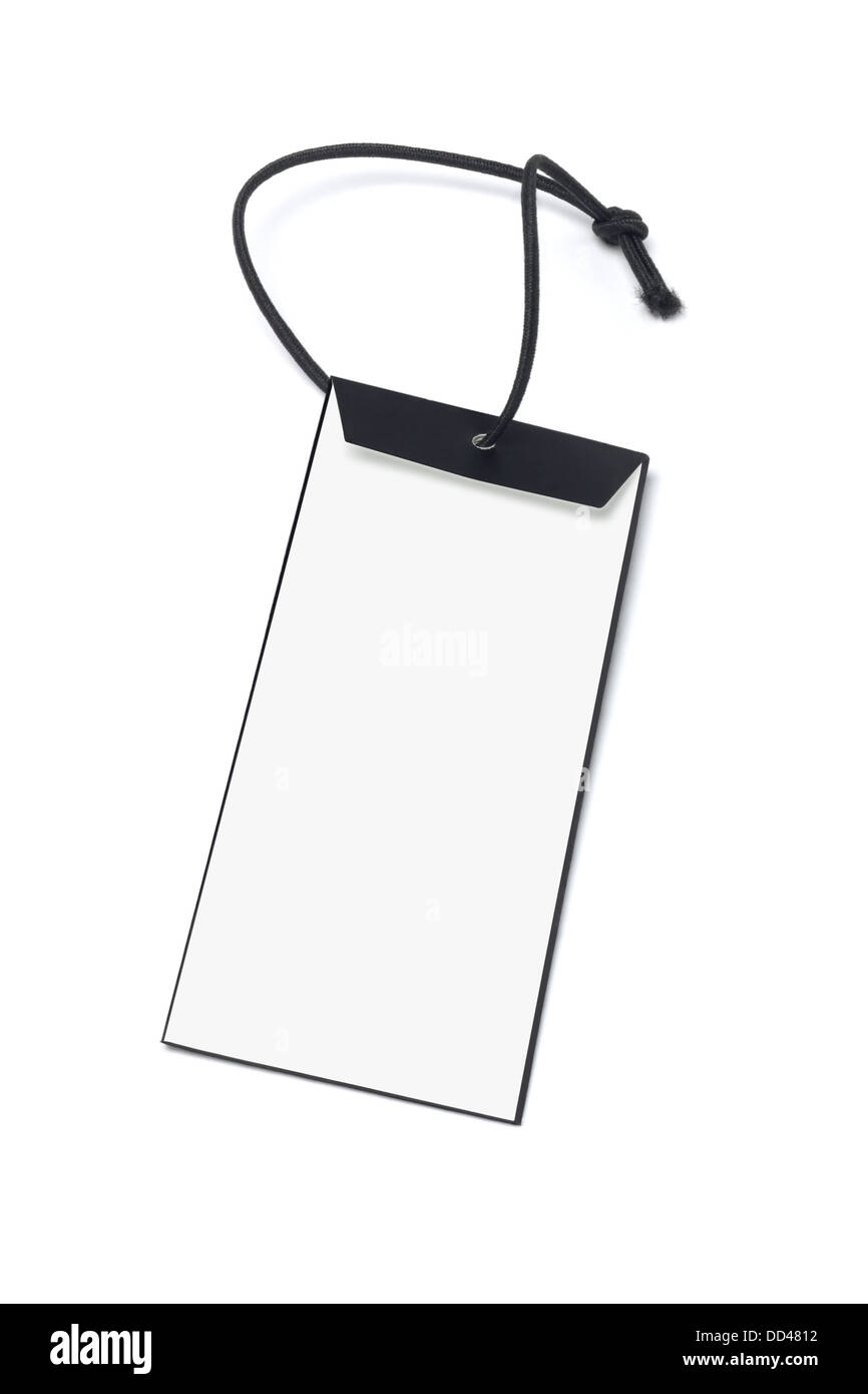Blank Envelope Paper Tag With String On White Background Stock Photo ...