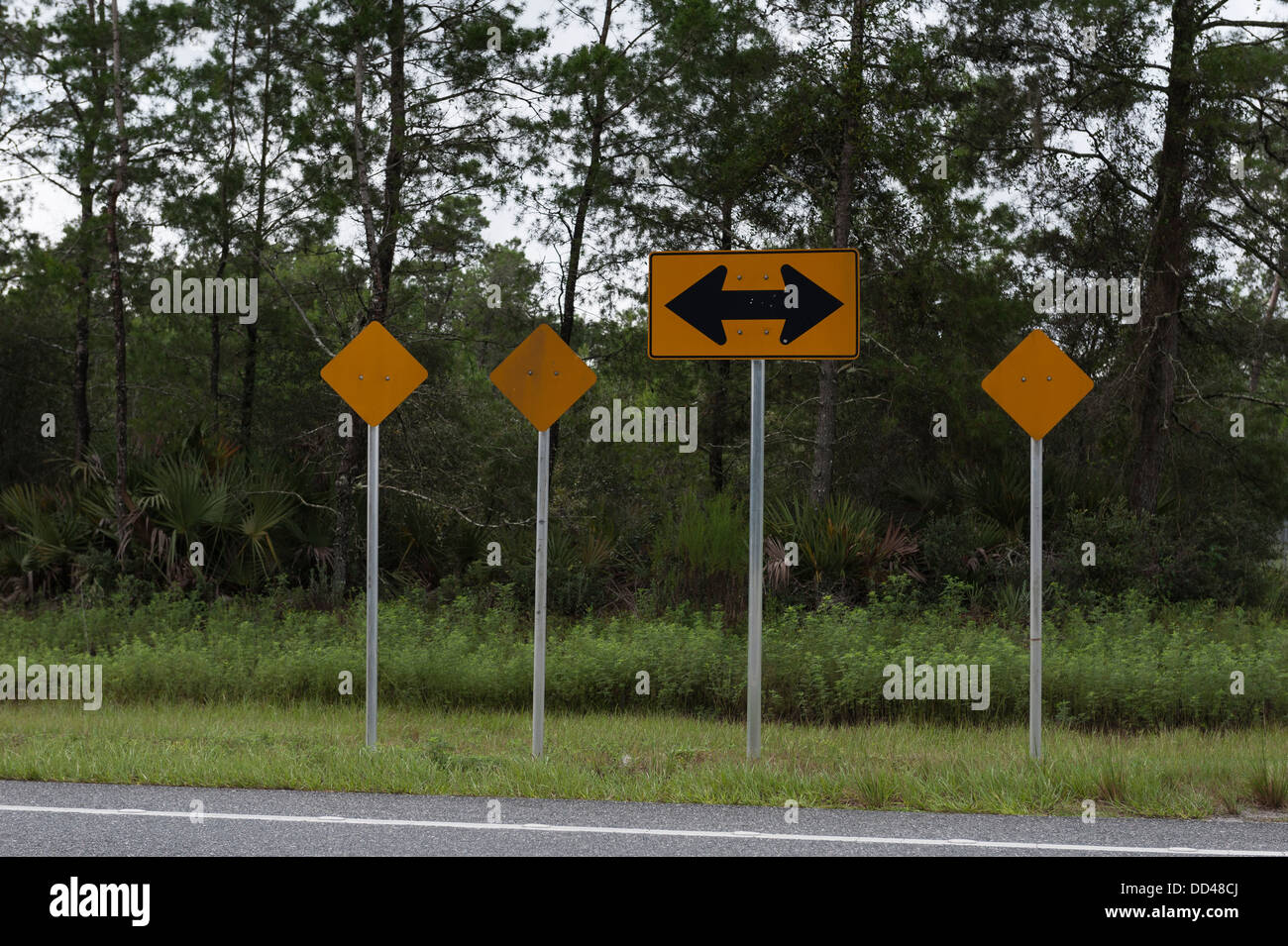 Forest of traffic signs hi-res stock photography and images - Alamy