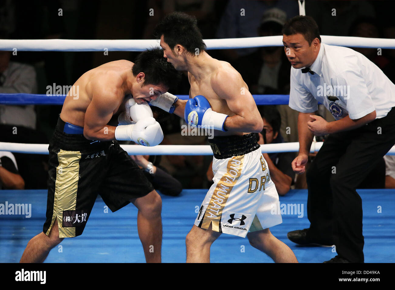 Tokyo, Japan. 25th Aug, 2013. (L to R) Akio Shibata (JPN), Ryota Murata ...