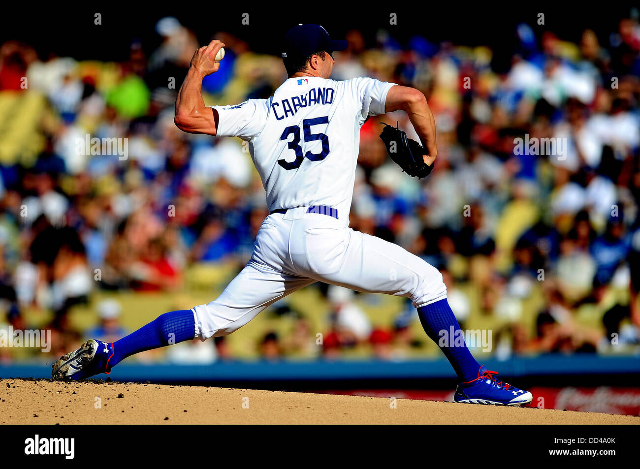 Los Angeles, CA, USA. 25th Aug, 2013. Los Angeles Dodgers starting ...