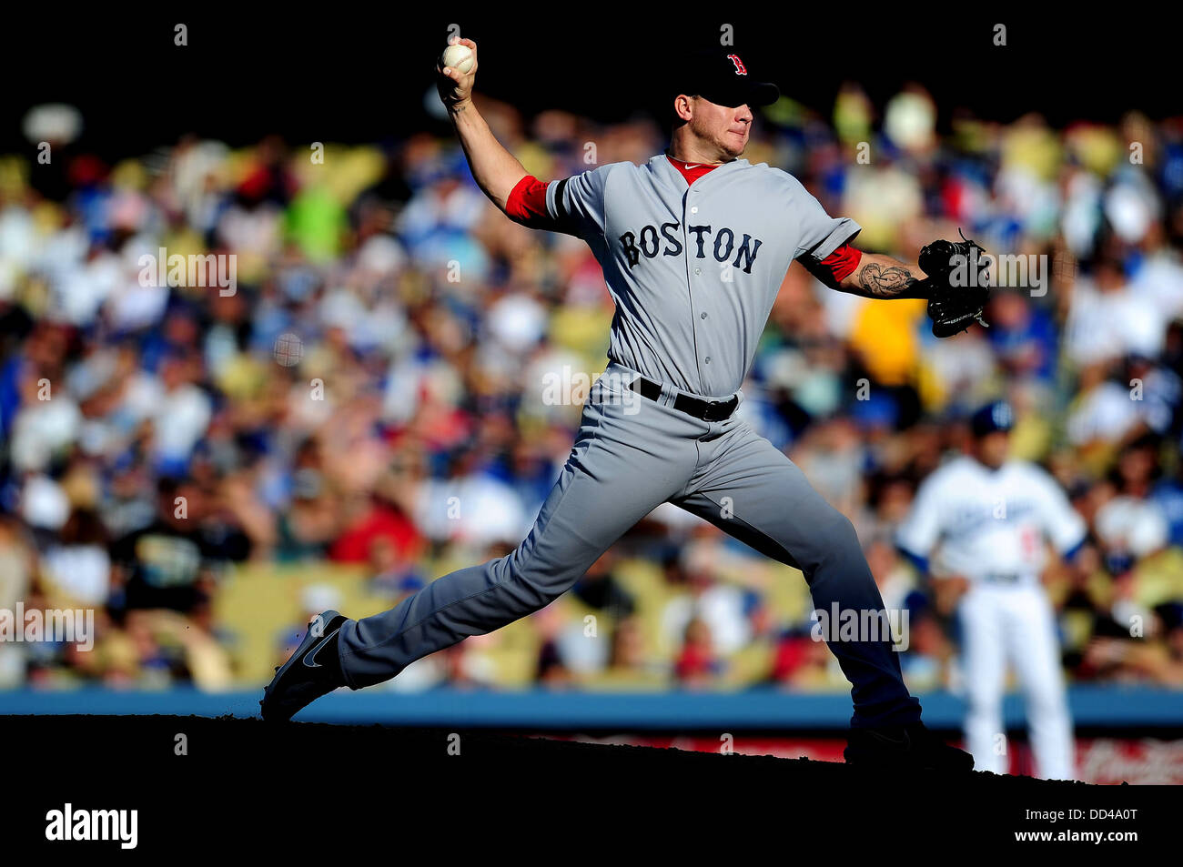 Los Angeles, CA, USA. 25th Aug, 2013. Boston Red Sox starting pitcher ...