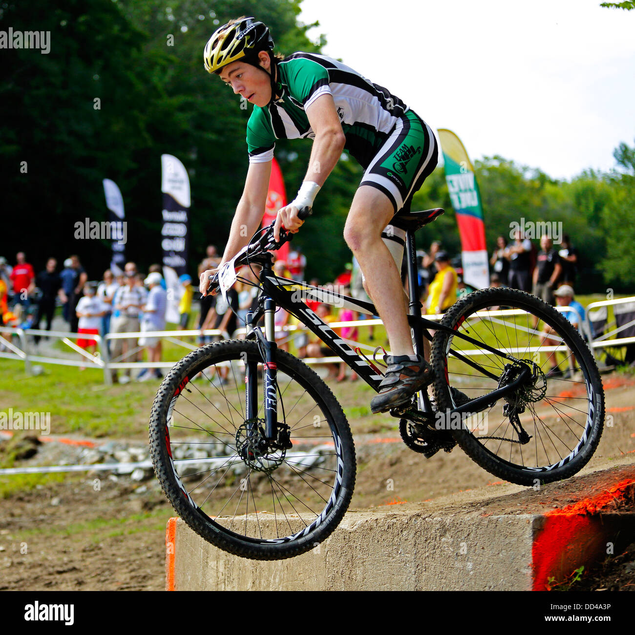 Jake Larsen competes in men's mountain biking at the Canada Games ...