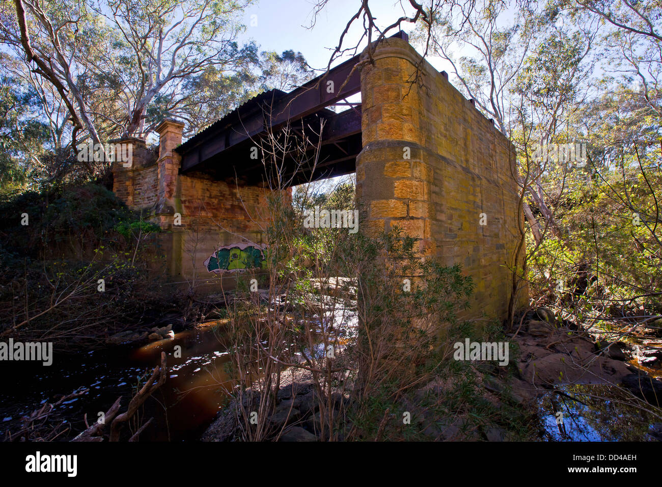 Finniss River and the old bridge near Ashbourne on the Fleurieu ...