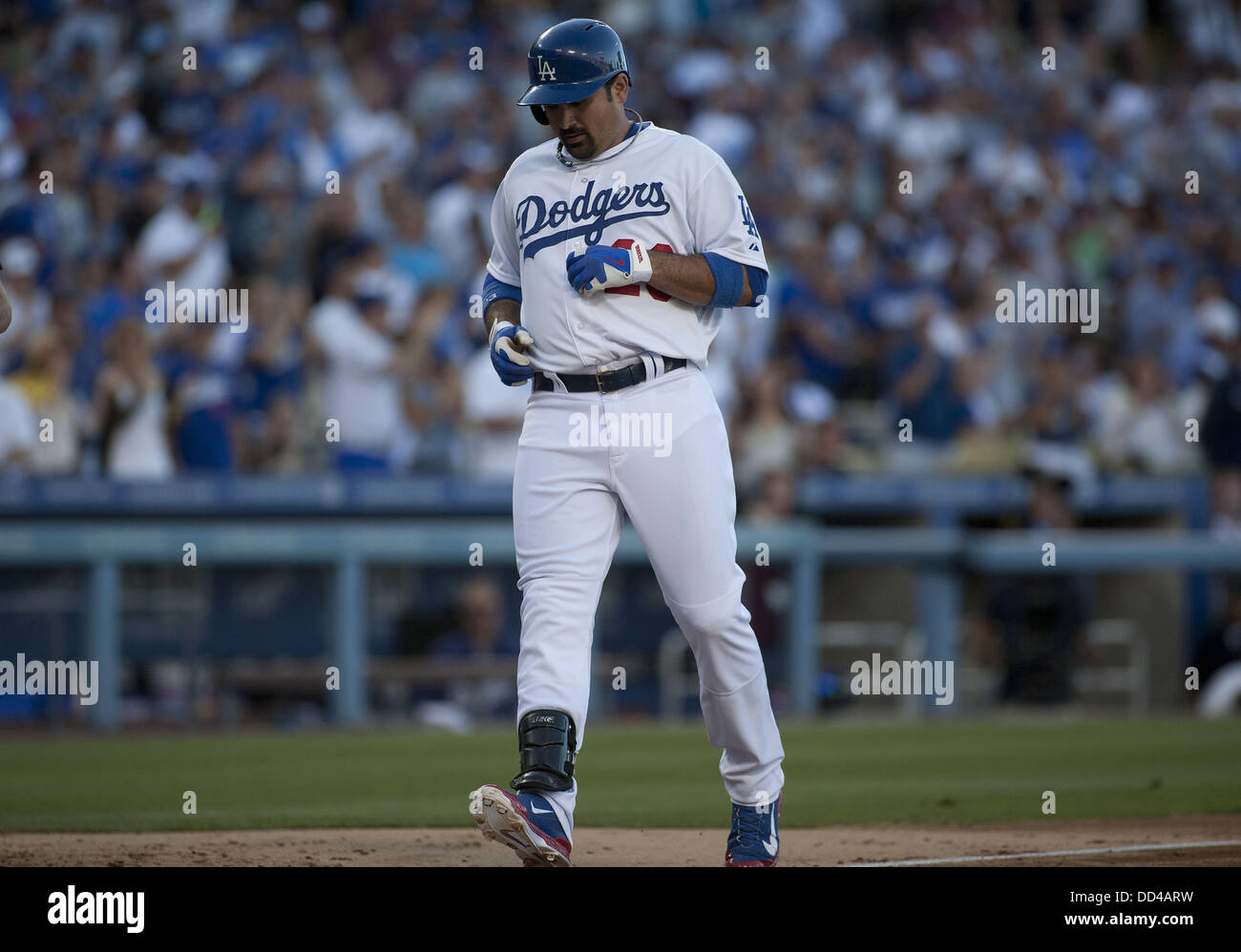 Los Angeles, CALIFORNIA, USA. 25th Aug, 2013. Adrian Gonzalez #23 of ...