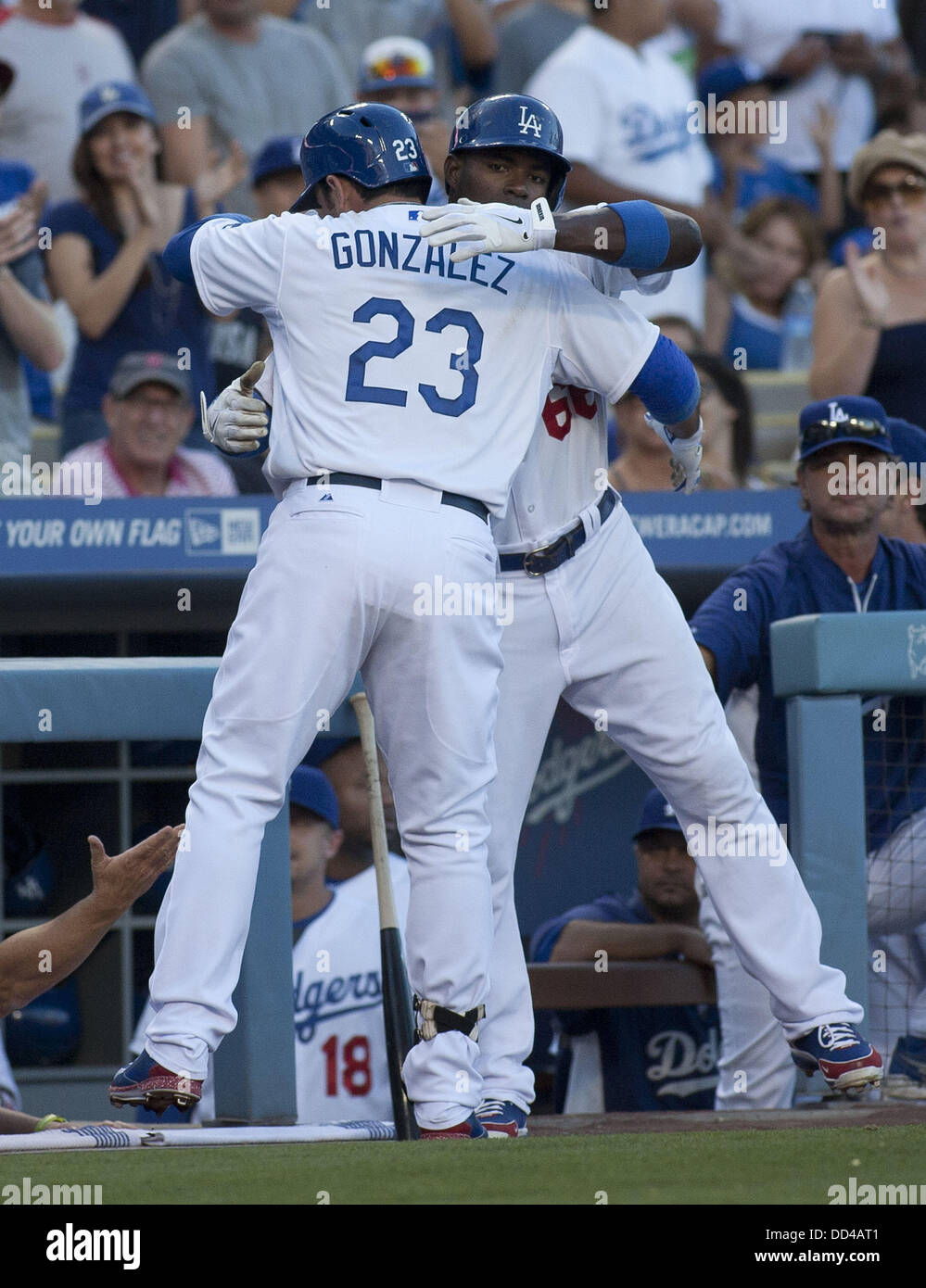 Los Angeles, CALIFORNIA, USA. 25th Aug, 2013. Adrian Gonzalez #23 of ...