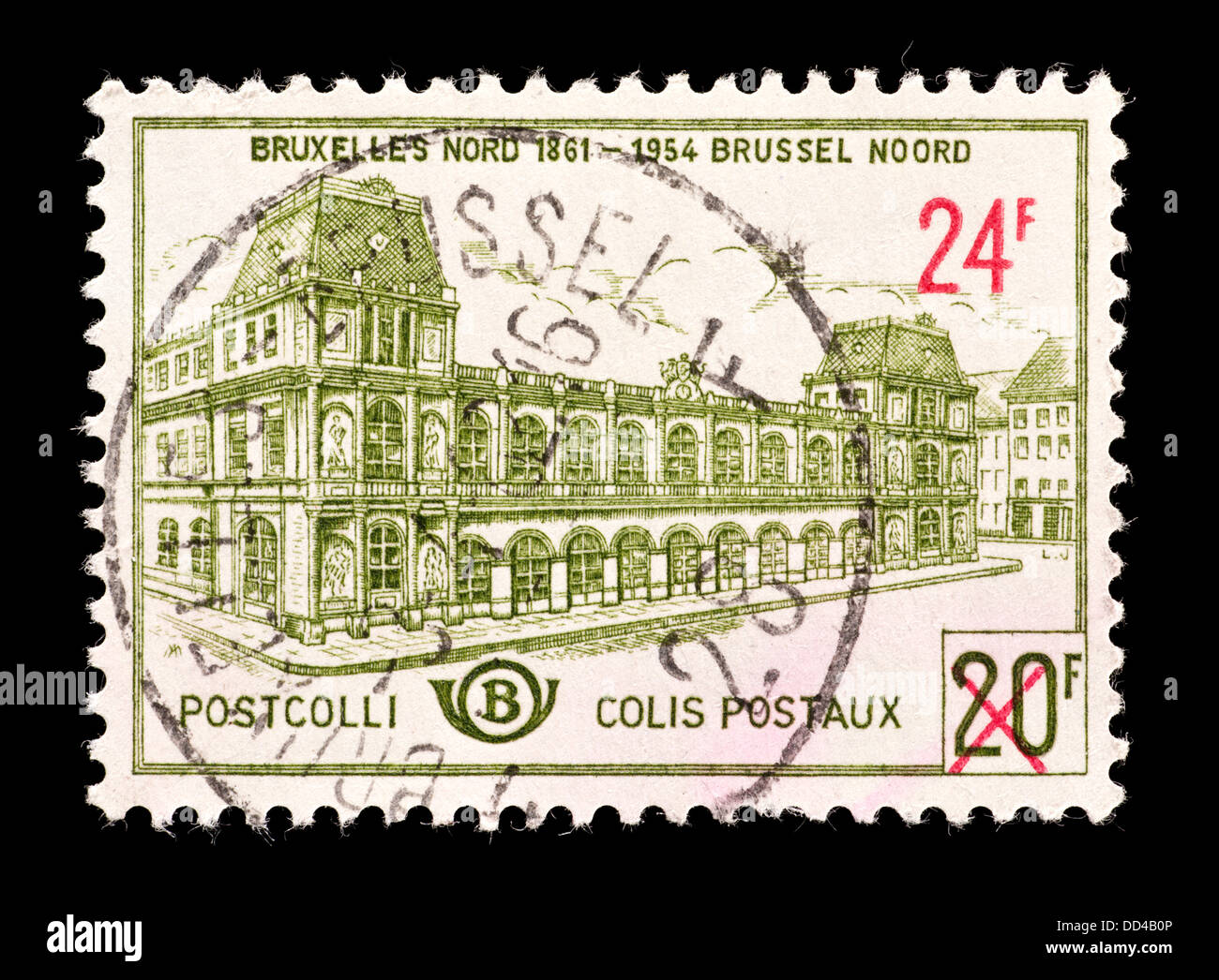 Parcel postage stamp from belgium hi-res stock photography and images ...