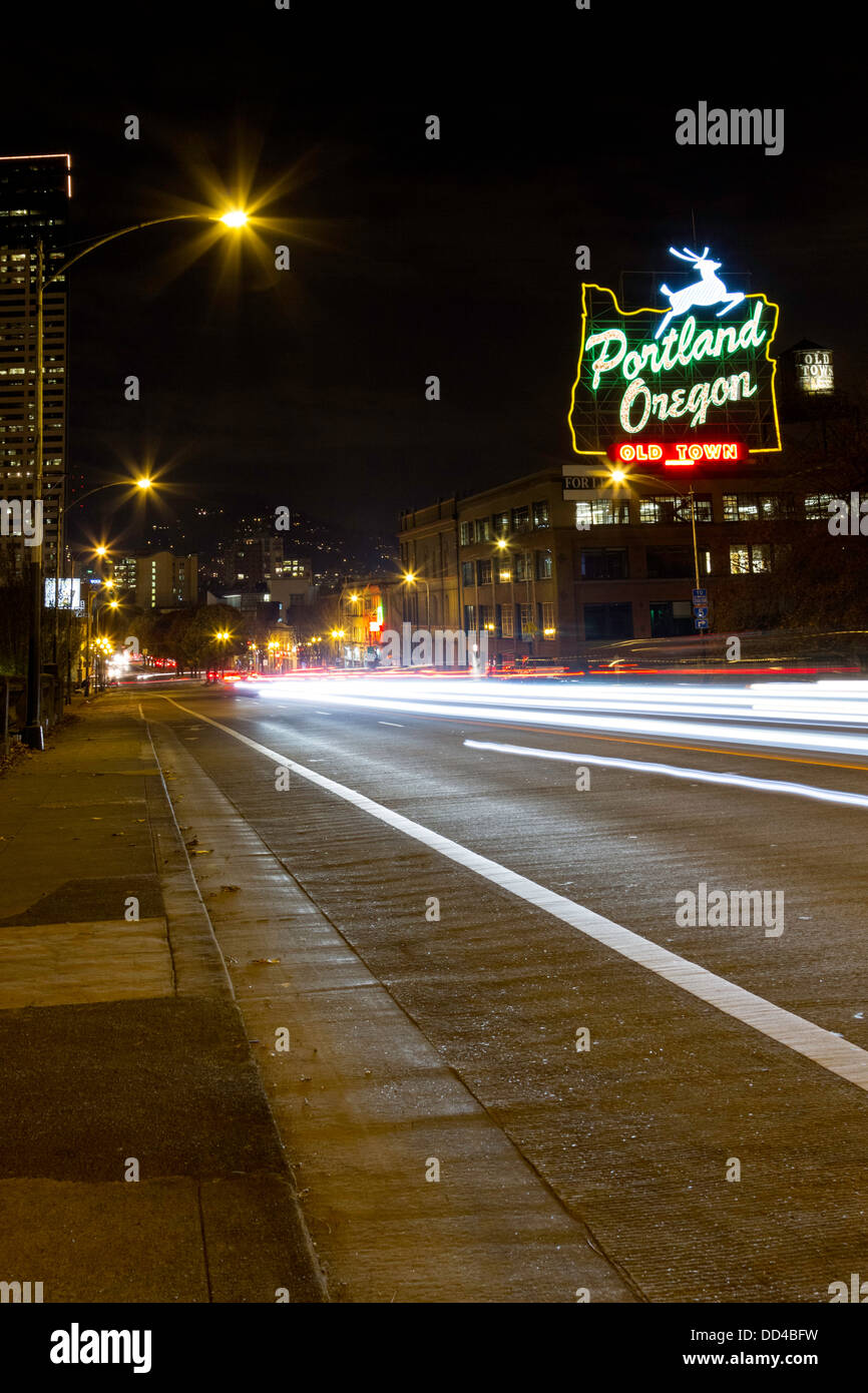 Portland oregon sign hi-res stock photography and images - Alamy