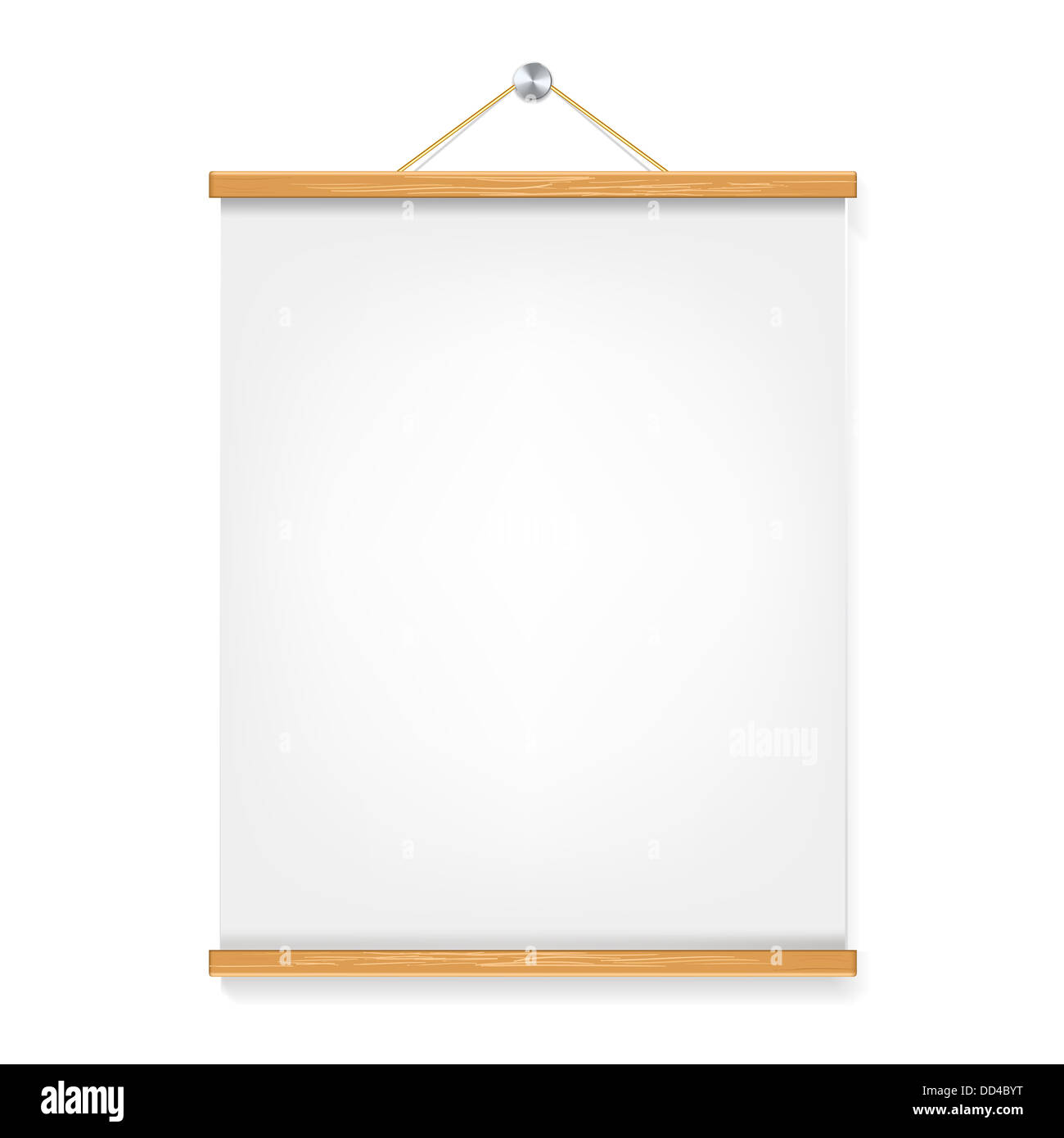vertical wooden placard with blank sheet of paper Stock Photo - Alamy