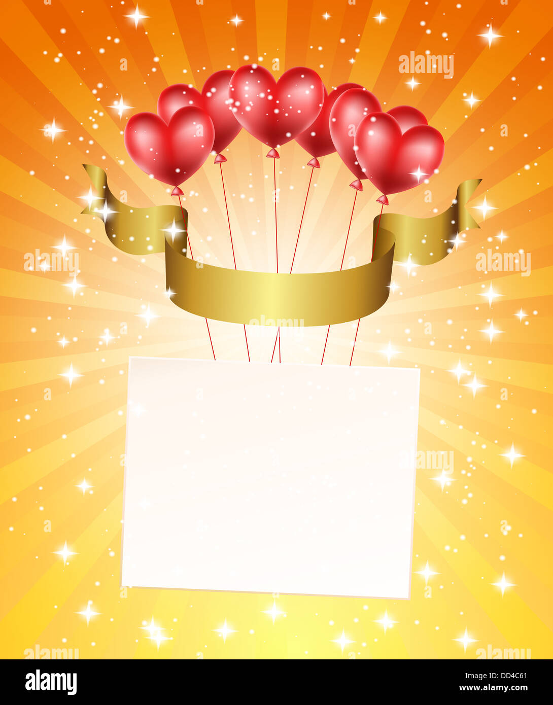 Red hearts text flying hi-res stock photography and images - Alamy