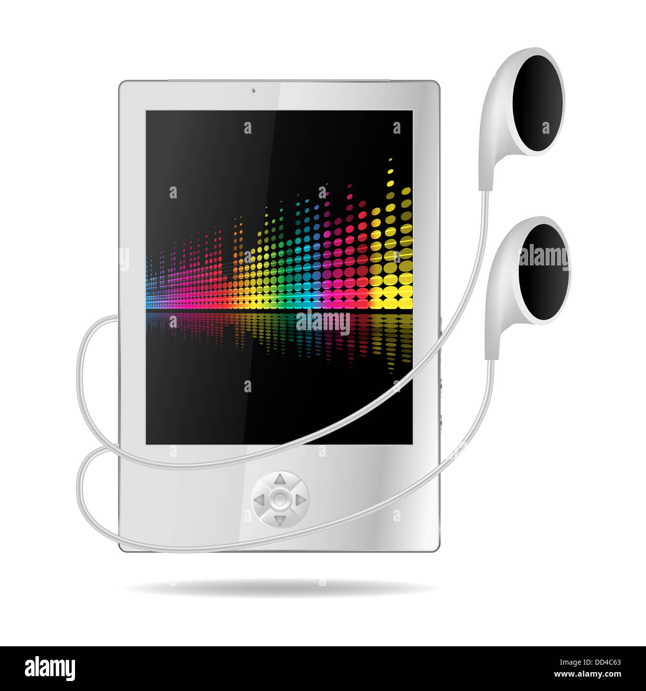 mp3 player with musical background on screen Stock Photo - Alamy