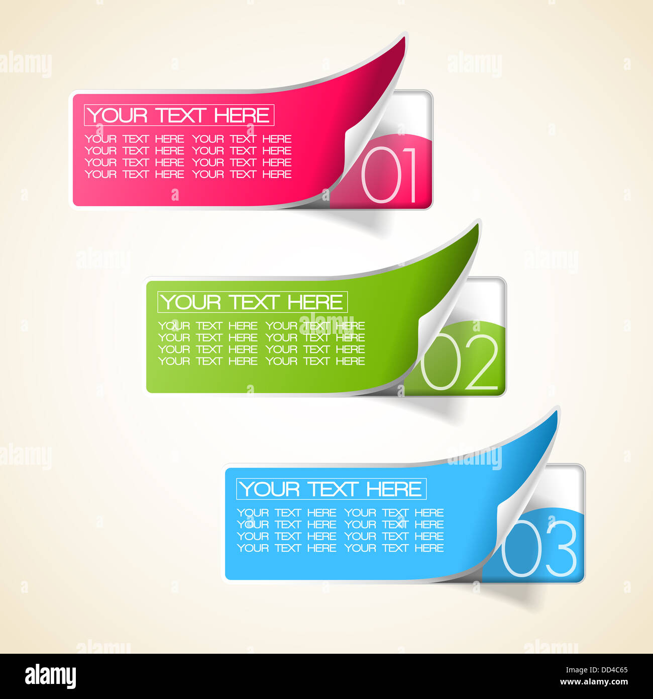 options labels as stickers Stock Photo - Alamy