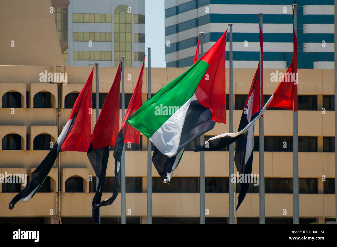 National flag of the UAE, Abu Dhabi Stock Photo - Alamy