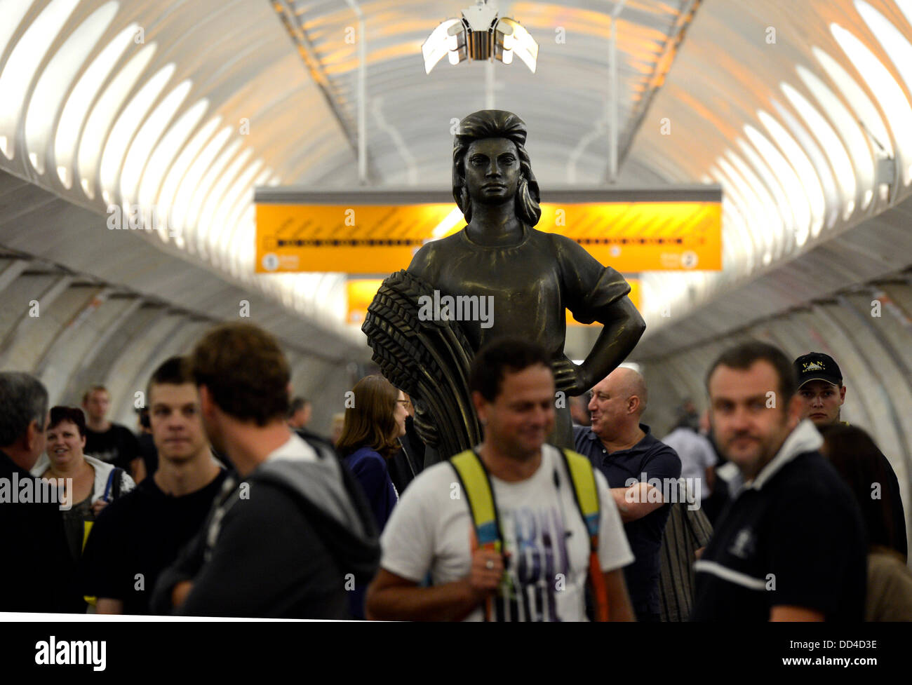 Shooting of the US Hollywood movie Child 44 pictured at the station ...