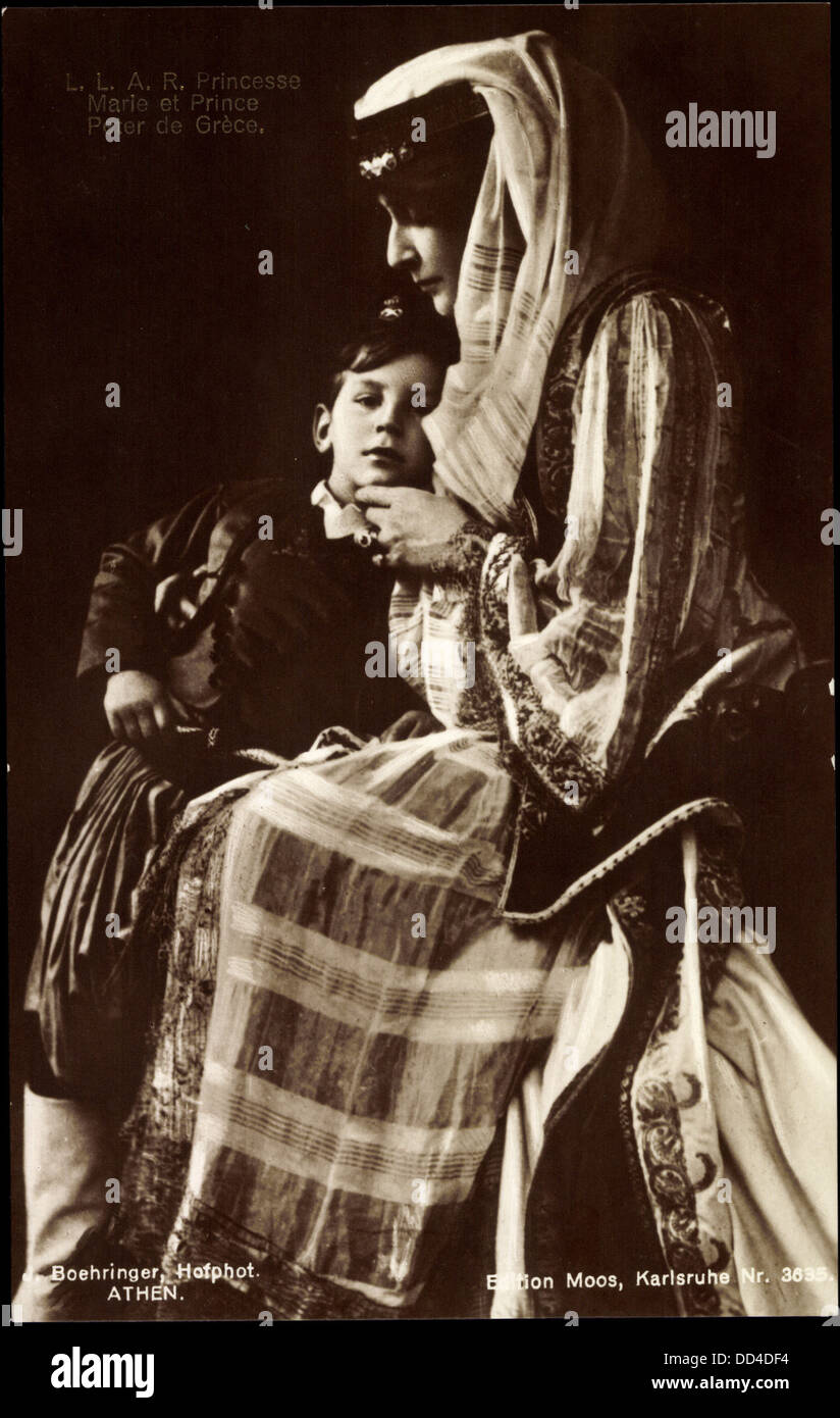 Ak L.L.A.R. Prinzessin Marie und Prinz Peter von Griechenland Stock ...