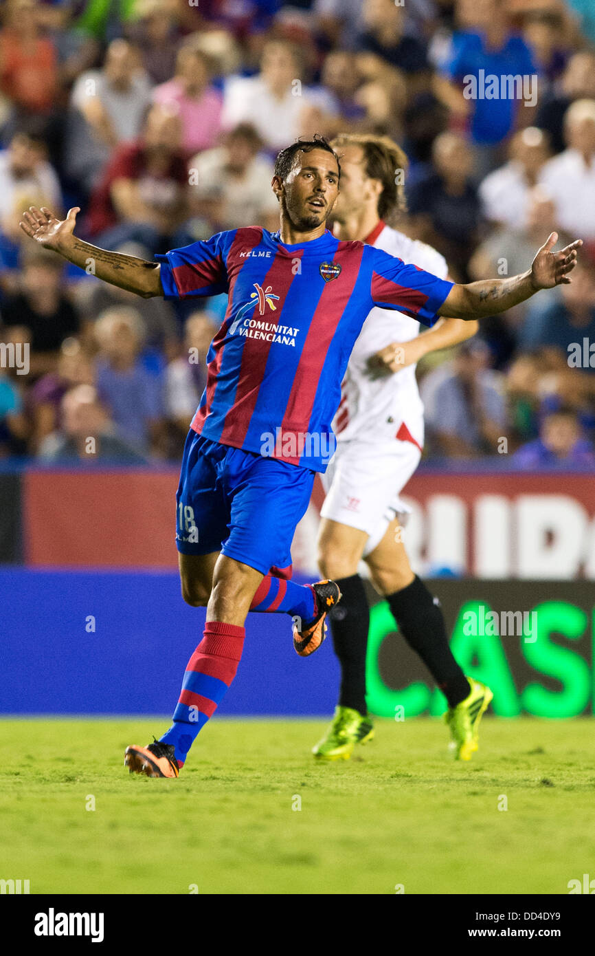 Sergio Pinto (Levante), AUGUST 25, 2013 - Football / Soccer : Spanish ...