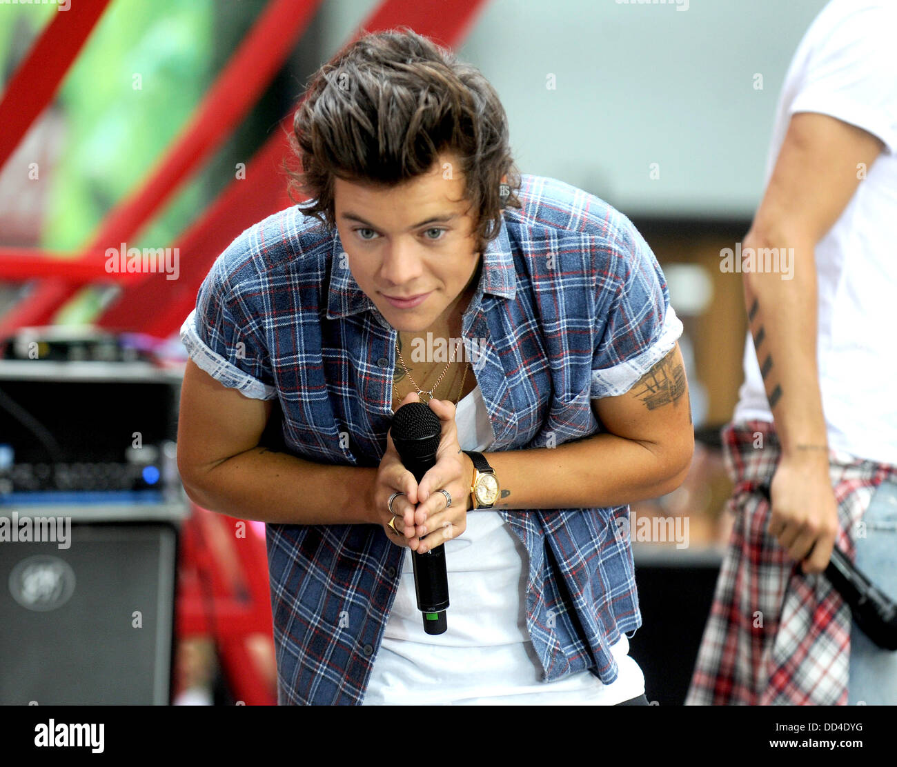 Harry Styles of One Direction performing on NBC's 'Today' at ...