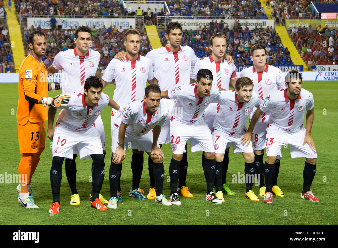 Sevilla team group line-up, AUGUST 25, 2013 - Football / Soccer ...