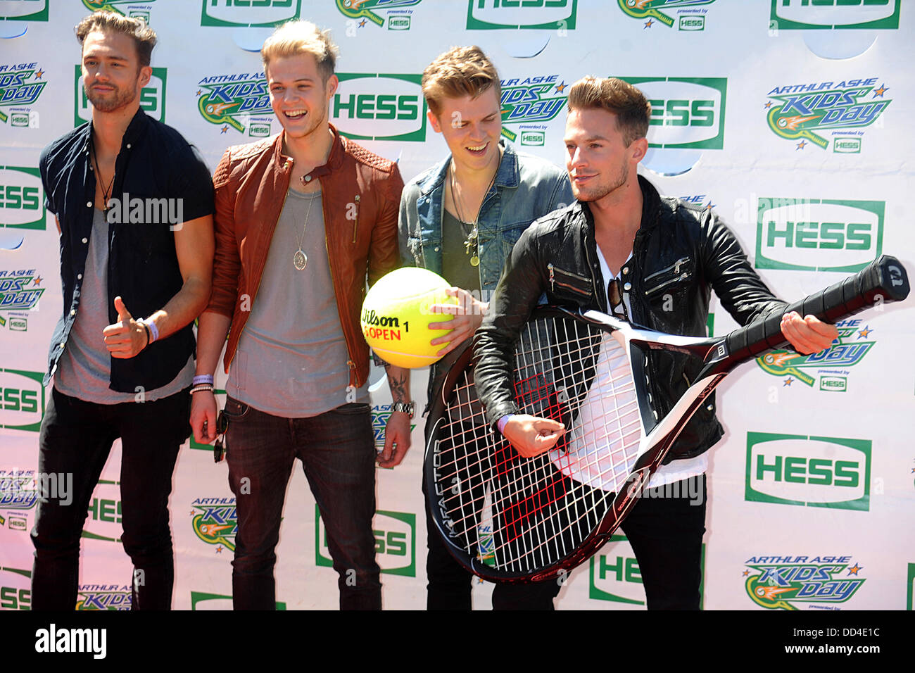 Andy Brown, Ryan Fletcher, Joel Peat and Adam Pitts (Lawson) attend the ...