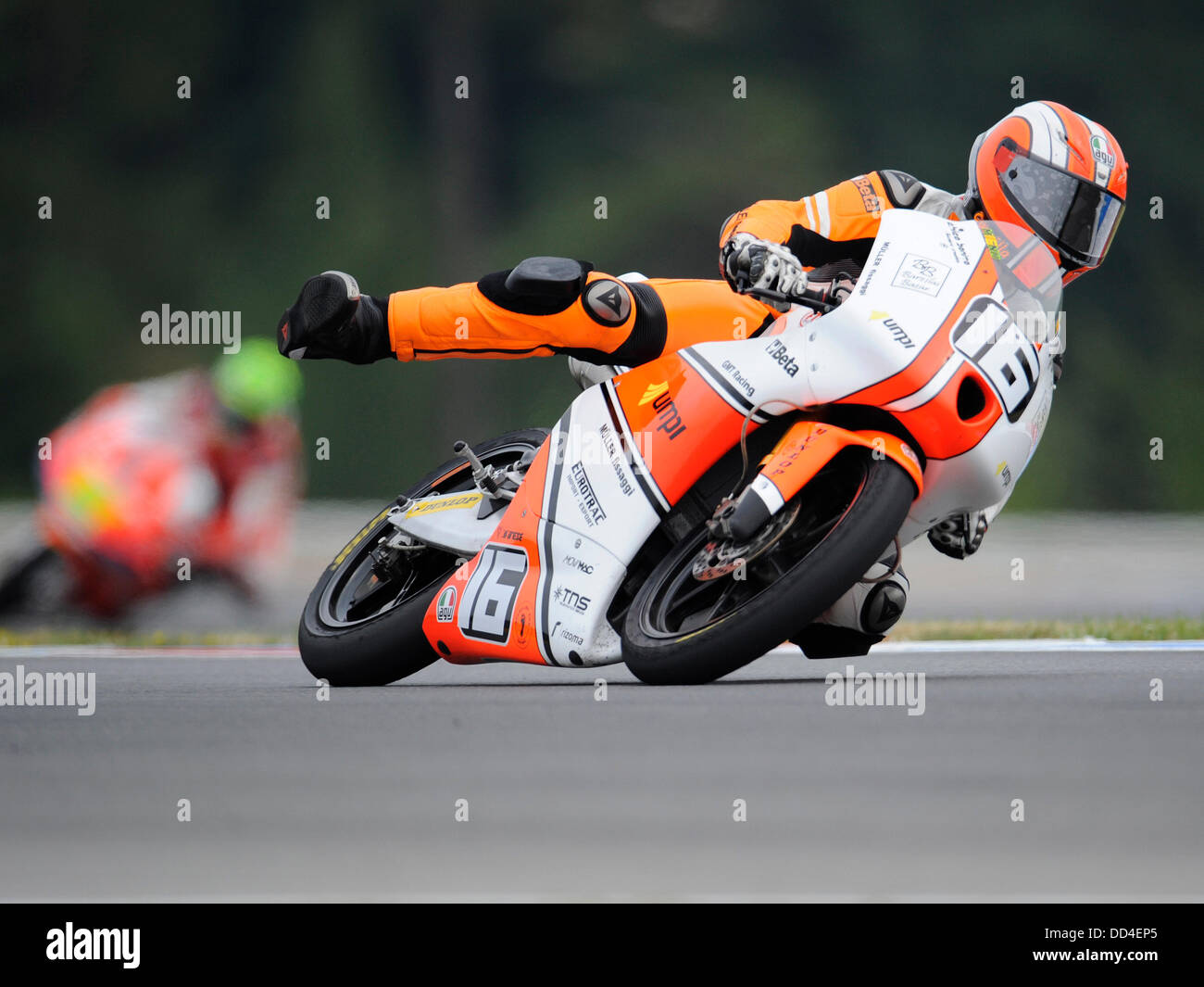 Andrea Migno of Italy pictured during the Moto3 qualification at the ...